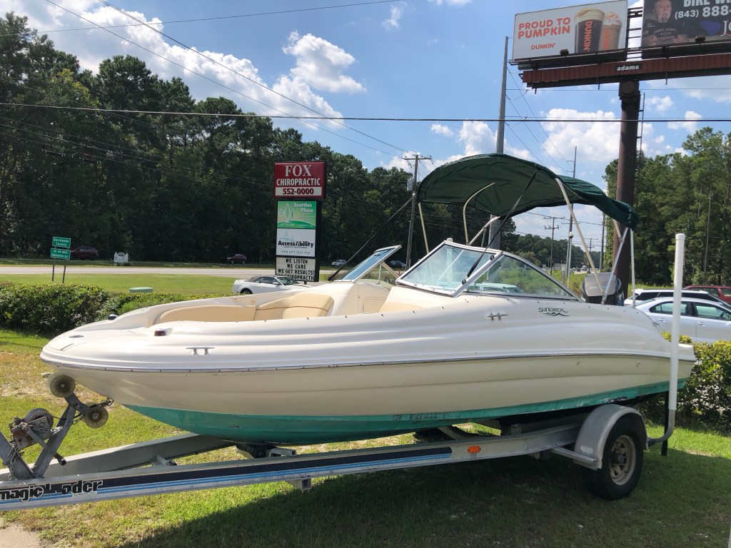 SOLD….SEA RAY DECK BOAT – Land & Sea Classics