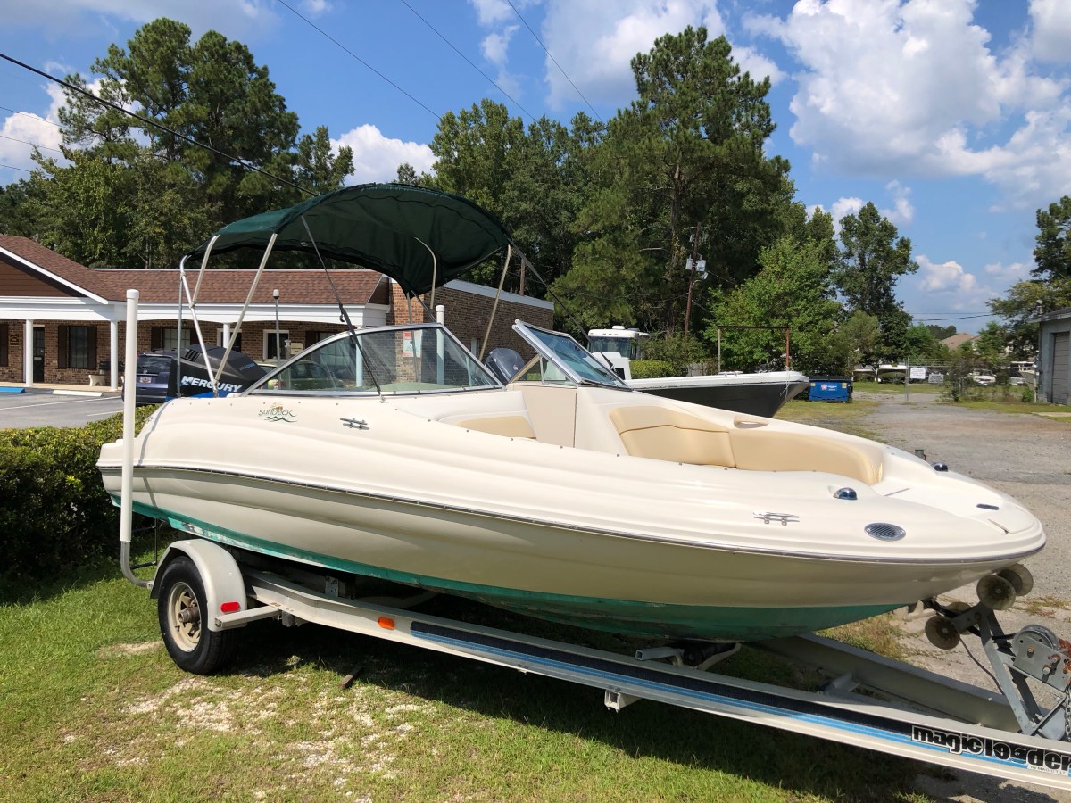 SOLD….SEA RAY DECK BOAT – Land & Sea Classics